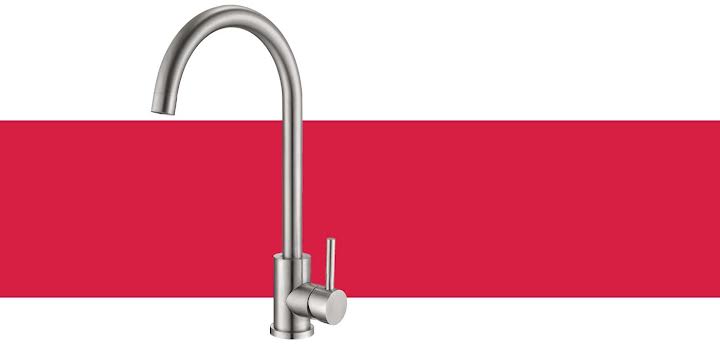 Reginox Taravo Single Lever Kitchen Mixer Tap - Brushed Nickel