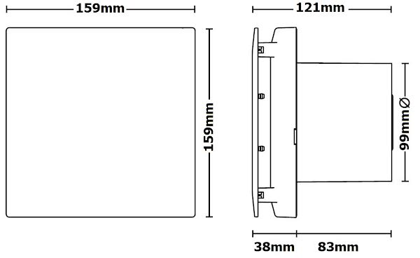 Vent-Axia Silent Extractor Fan Timer Controlled 100mm Extractor Fan ...