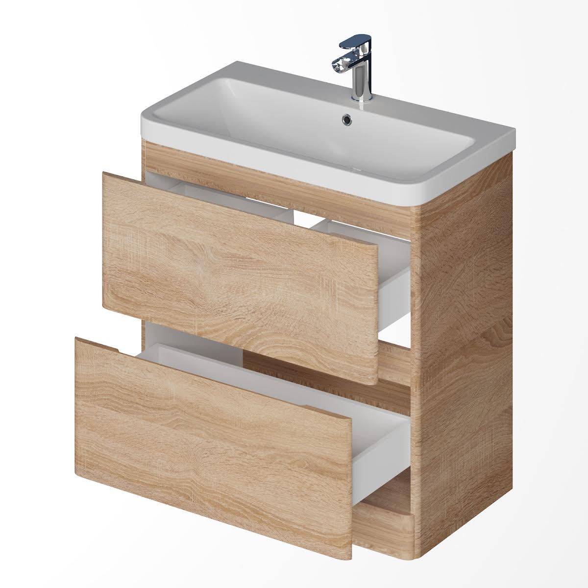 Regis Forma Wood Freestanding Vanity Unit with Basin - 800mm