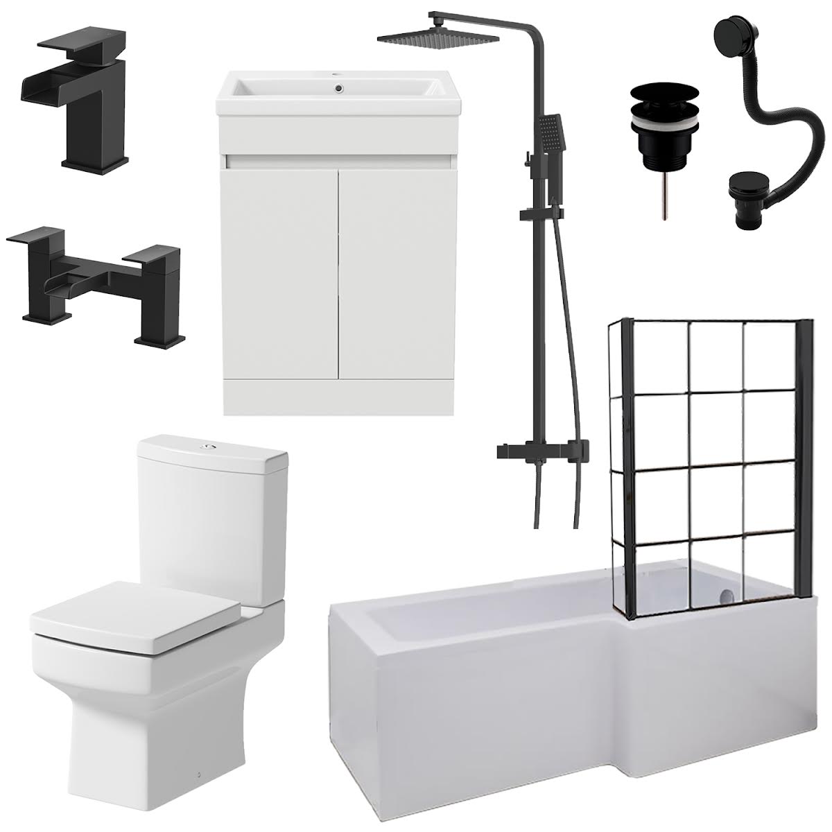 Complete Bathroom Suites with Shower - Plumbworld