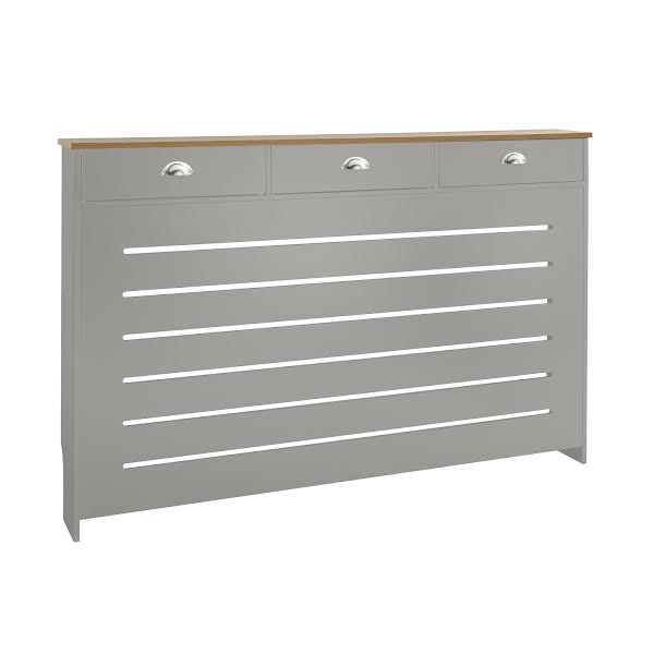 Vale Designs Grey Radiator Cover - Large with Drawers 1500mm