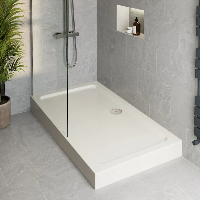 Podium Easy Plumb Rectangular Anti Slip Shower Tray - 1000 x 760mm with ...
