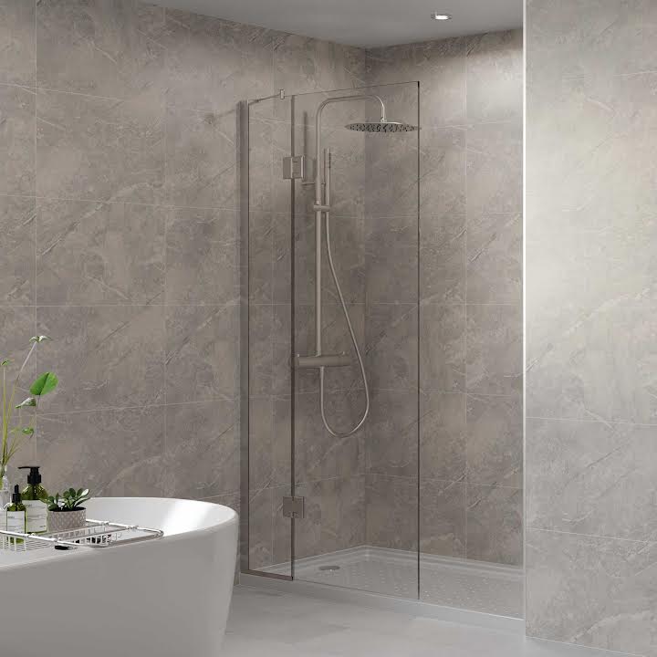 Multipanel Valmasino Marble Tile Effect Wall Panel Hydrolock 2400 x 598mm