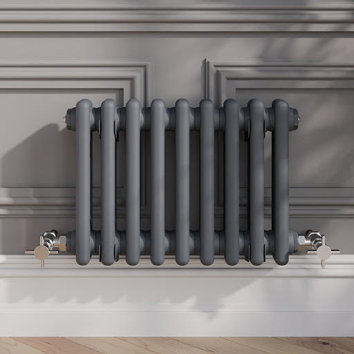 Park Lane Traditional Colosseum Double Bar Column Radiator Anthracite ...
