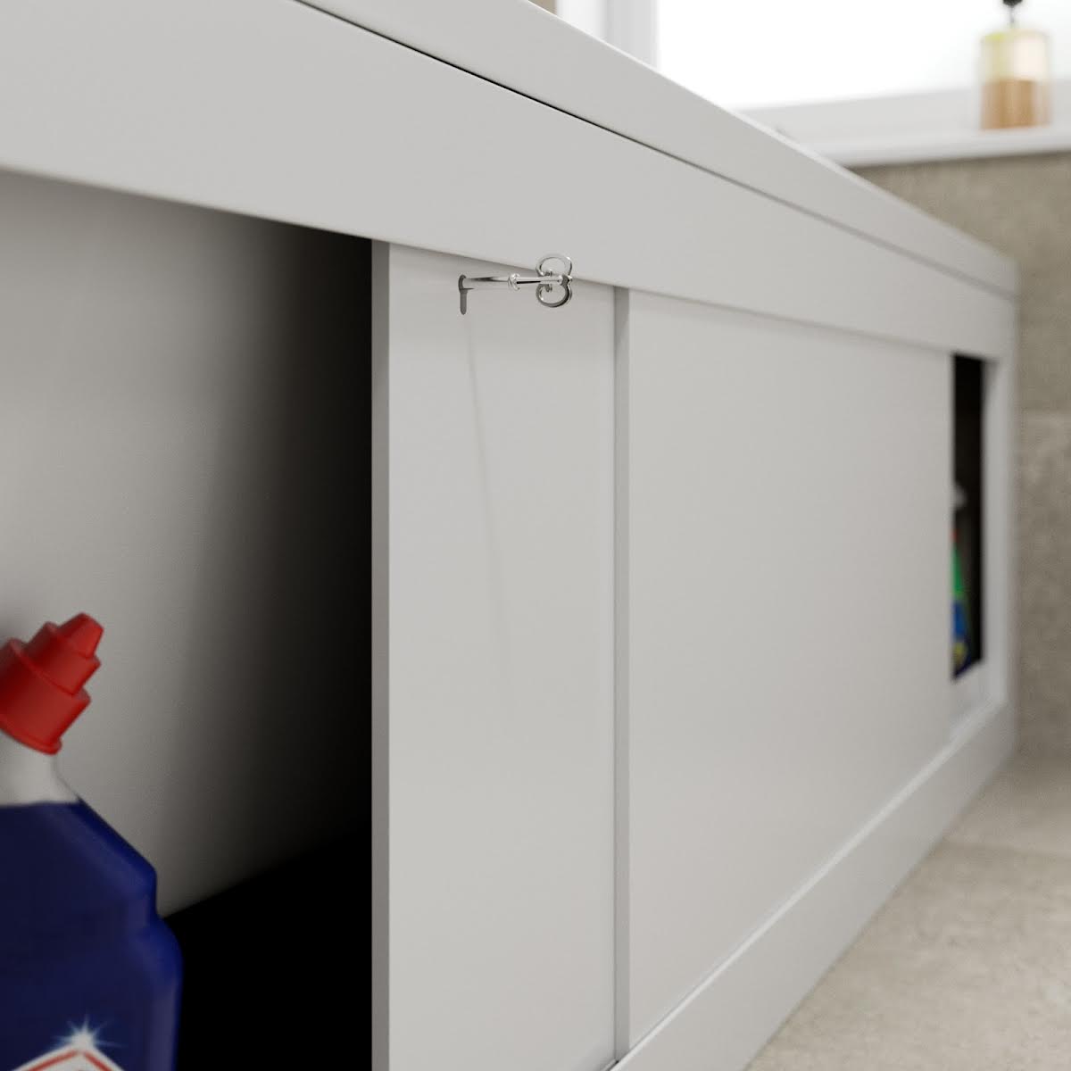 Ceramica White Storage Bath Panel 1700/660mm - Bath Panel Set MDF