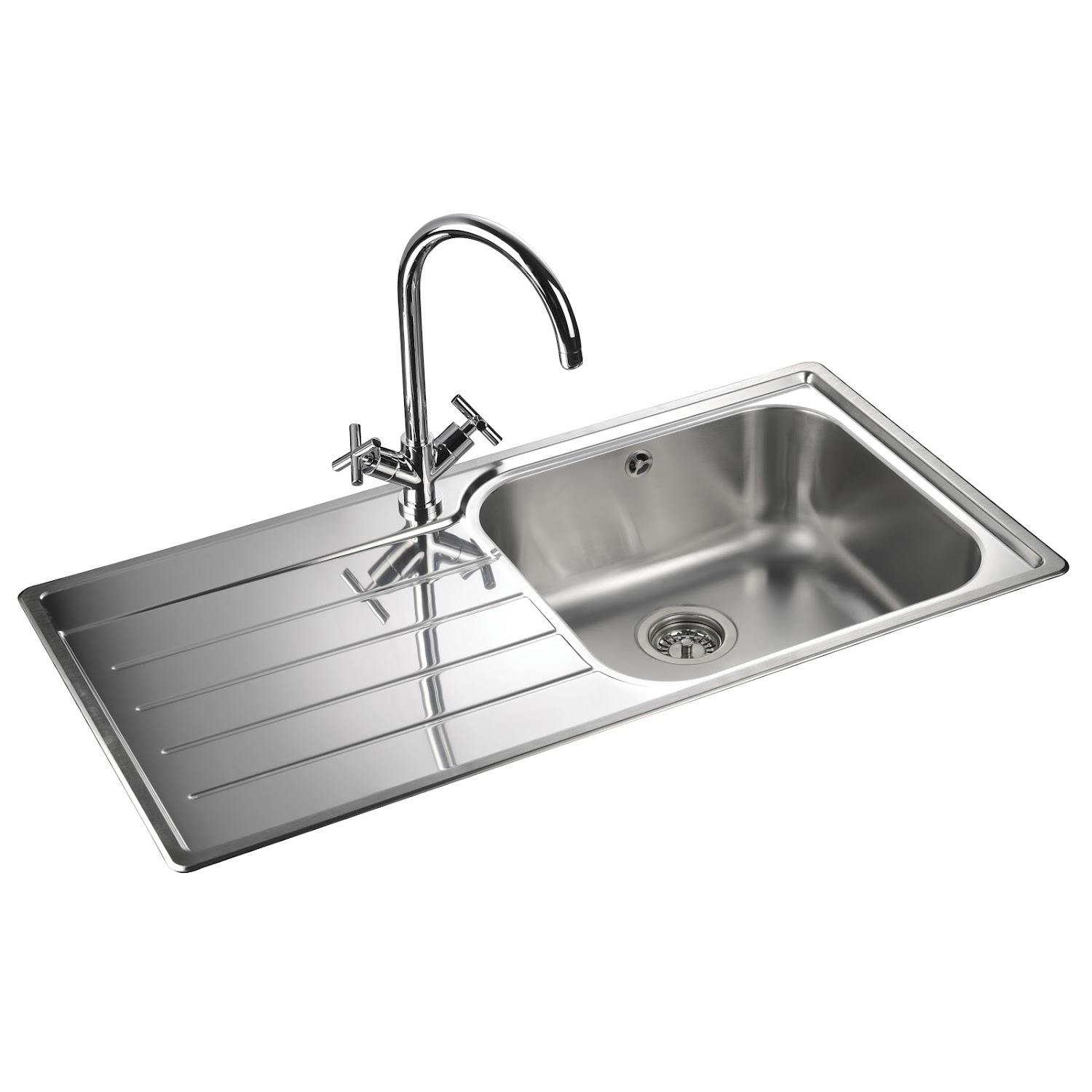 Rangemaster LH Inset Stainless Steel Kitchen Sink 1.0 Single Bowl FREE ...