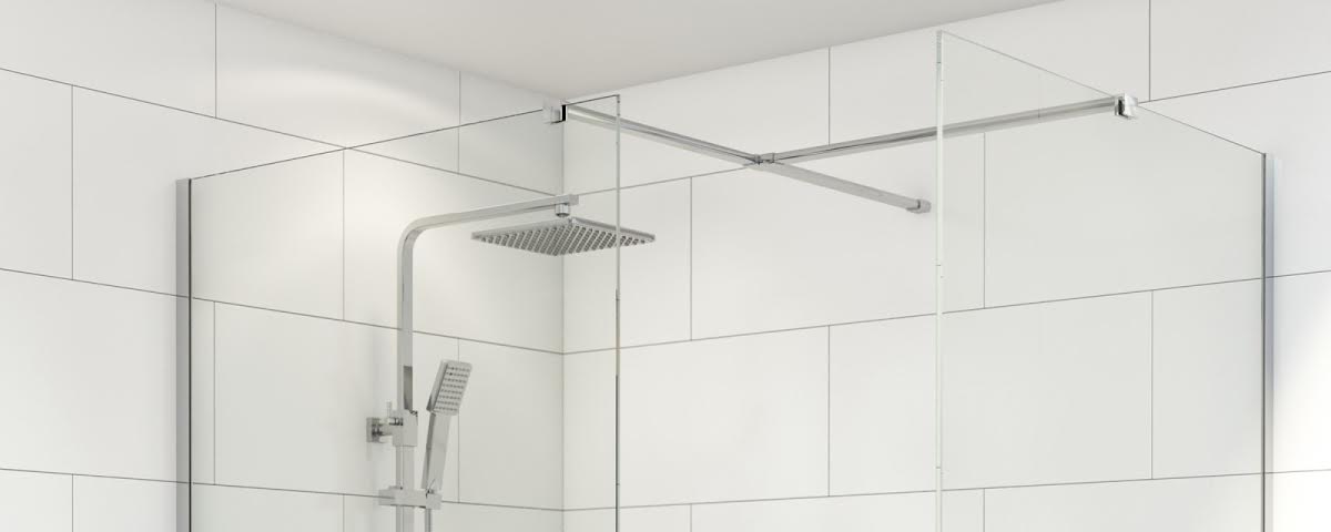 Diamond Walk In Shower Screens with 1700 x 900mm Tray - 8mm Chrome
