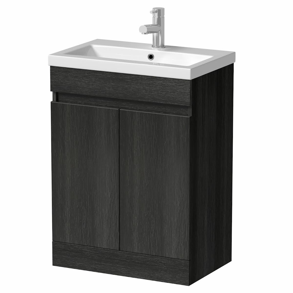 Artis Centro Grey Wood Freestanding Vanity Unit 600mm Doors