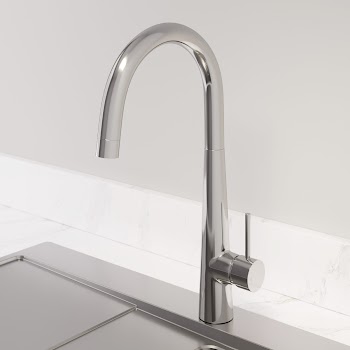 Modern Kitchen Taps Single Twin Dual Lever Hot Cold Tap Swivel Spout ...