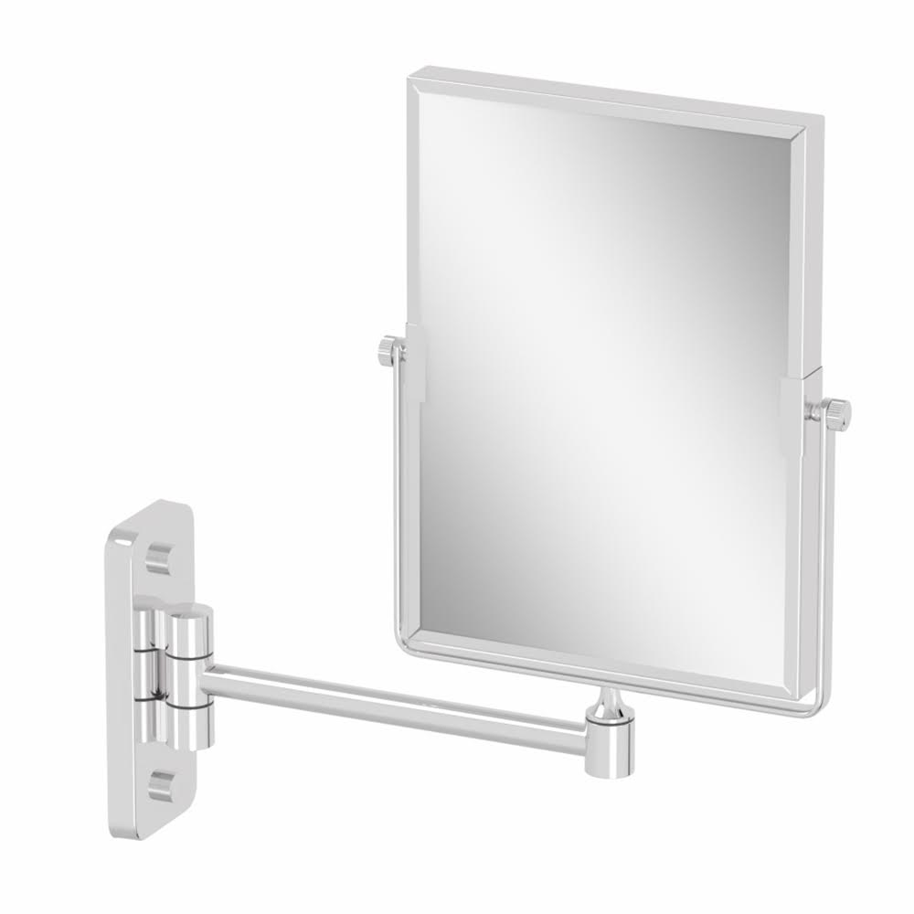 Vale Designs Wall Mounted Rectangular Shaving Mirror - Chrome