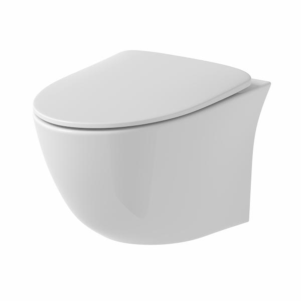 Affine Wall Hung Rimless Toilet & Round Soft Close Seat