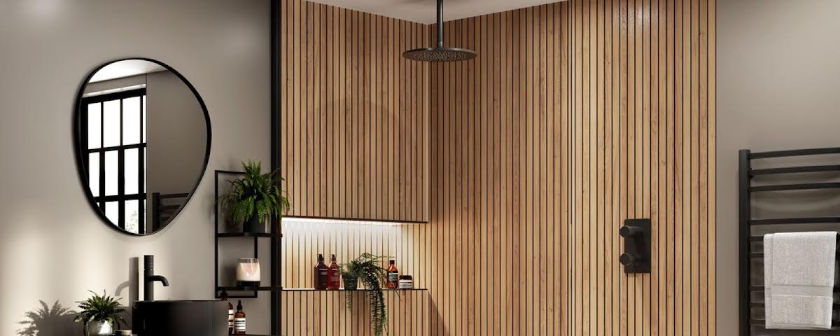 Naturepanel Brown Cuneo Oak Wall Panel Hydrolock 2400 x 598mm