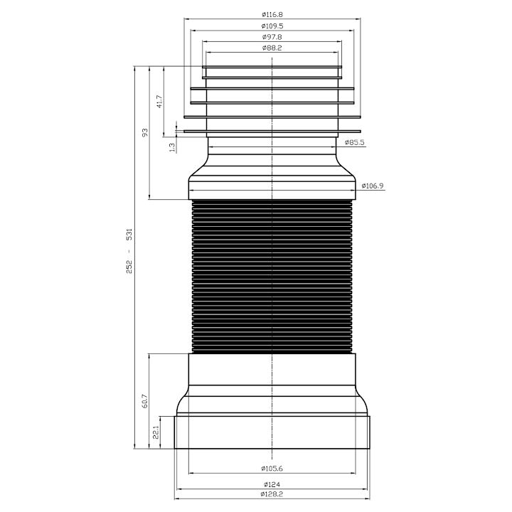 Architeckt Flexible Pan Connector 230-550mm