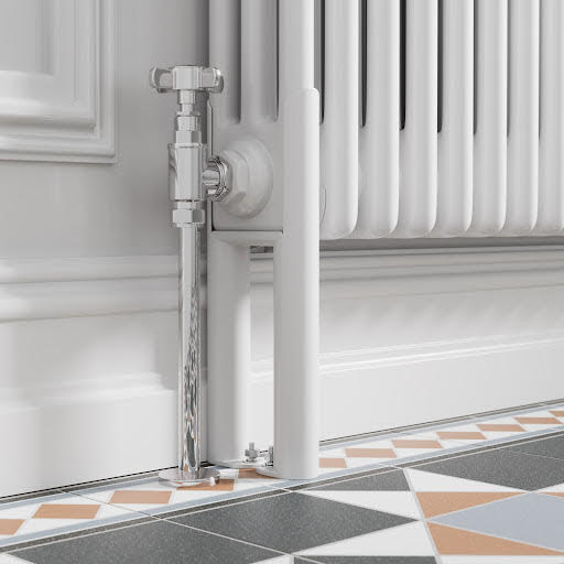Park Lane White Legs for Traditional Radiator - Triple Bar