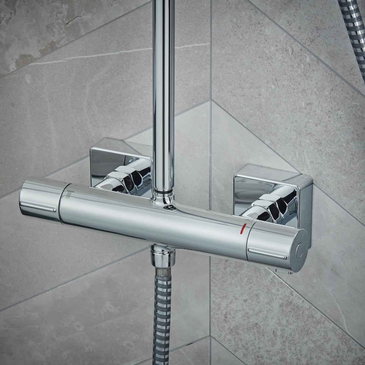 Hansgrohe Vernis Shape Thermostatic EcoSmart Mixer Shower - Square ...