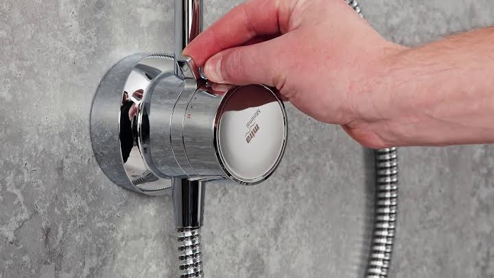 Mira Minimal Thermostatic Mixer Shower with Fixed and Adjustable