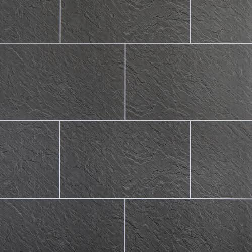 Starline Riven Slate Tile Wall Panel Sample - White Grout