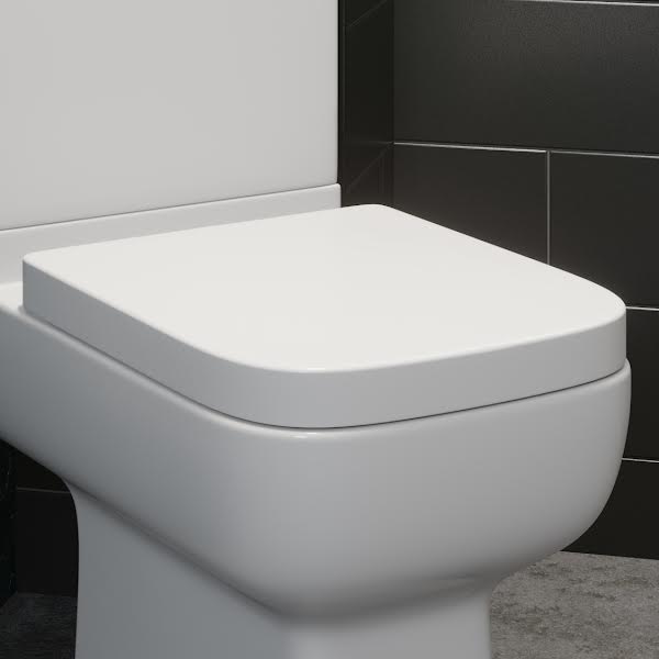 Affine Amelie Short Projection Corner Toilet & Soft Close Seat