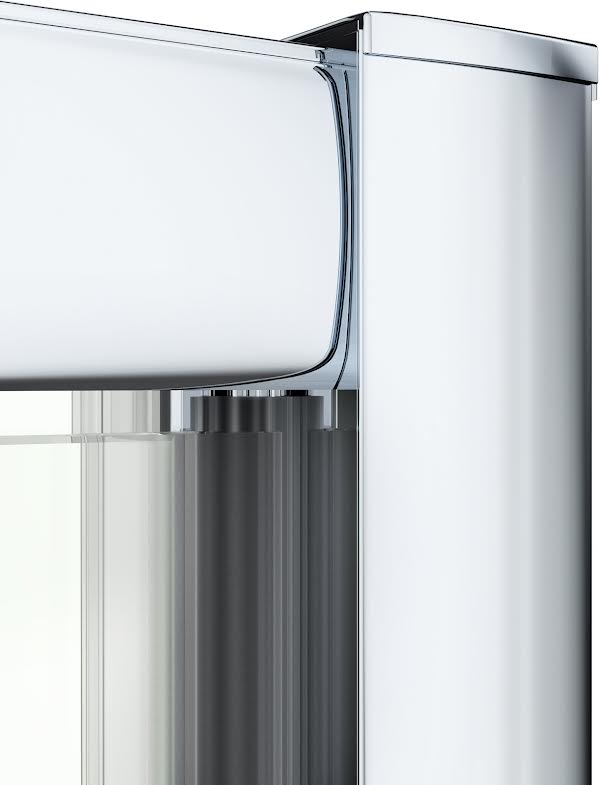 Diamond Framed Hinged Shower Door 1000mm - 8mm Glass