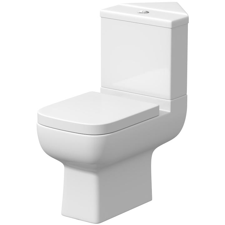 Affine Amelie Short Projection Corner Toilet & Soft Close Seat