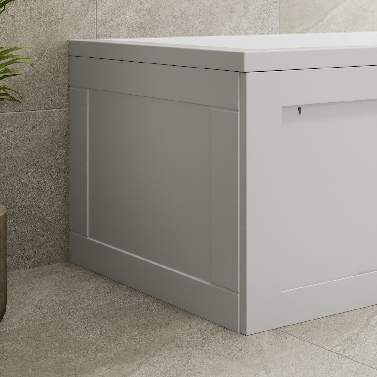 Ceramica White Storage Bath Panel 1700/660mm - Bath Panel Set MDF