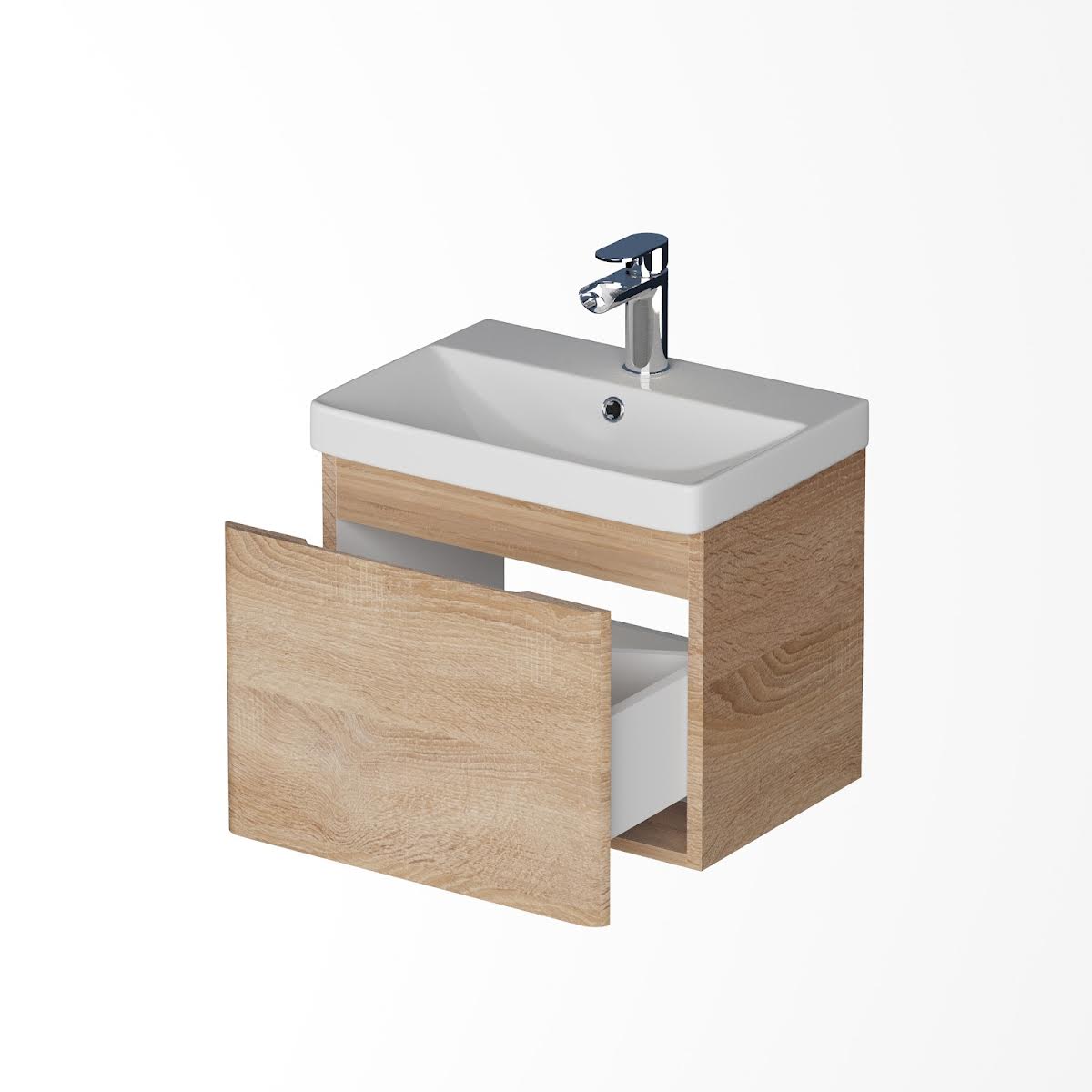 Regis Forma Wood Wall Hung Vanity Unit & Basin - 500mm