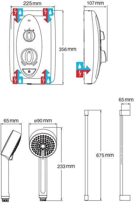 Mira Jump Electric Shower 8.5kW White & Chrome