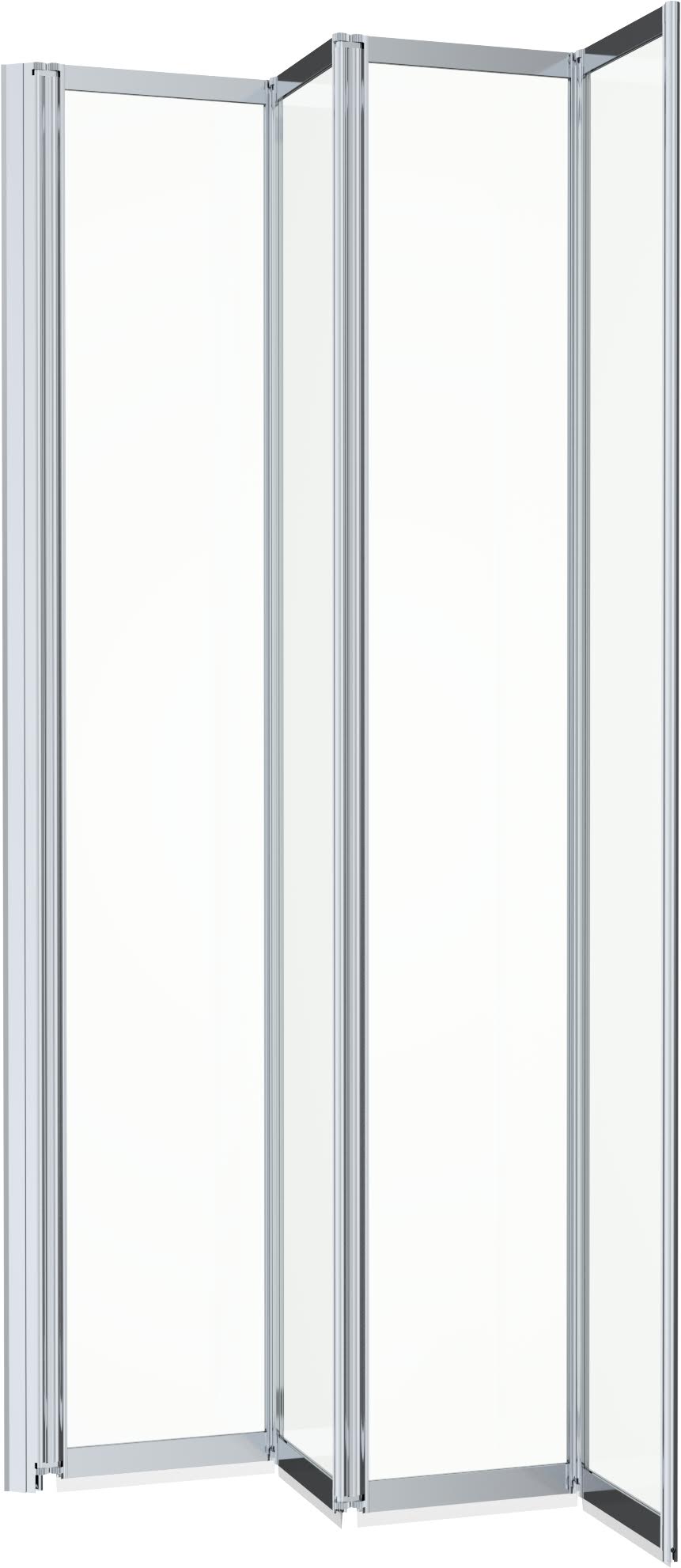 Hydrolux 4 Panel Folding Bath Shower Screen 992mm