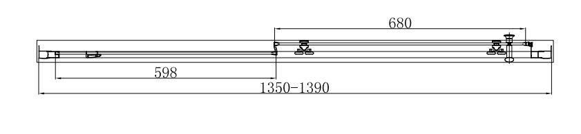Luxura Sliding Shower Door 1400mm - 6mm Brushed Brass