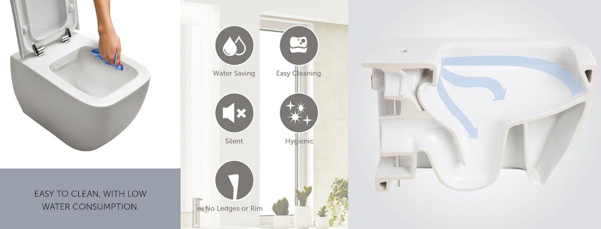 RAK Ceramics Resort Comfort Height Rimless Toilet & Seat RSTPAKMX