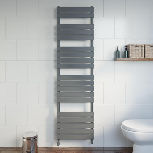 DuraTherm Flat Panel Heated Towel Radiator Anthracite 1800x500mm