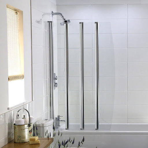 Coram Folding Bath Screen Chrome 865mm