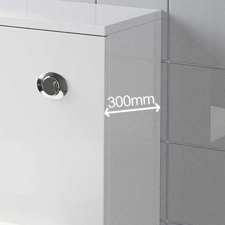 Artis White Gloss Concealed Cistern Unit & Marseille Toilet 500mm