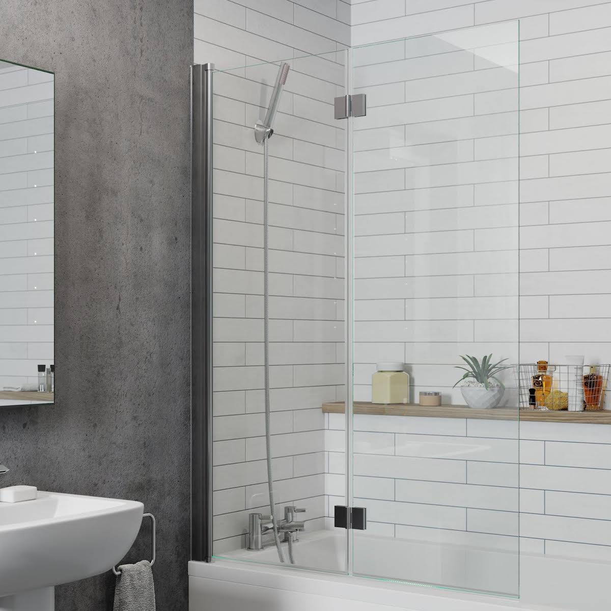 Square Overbath Shower Screens - Plumbworld