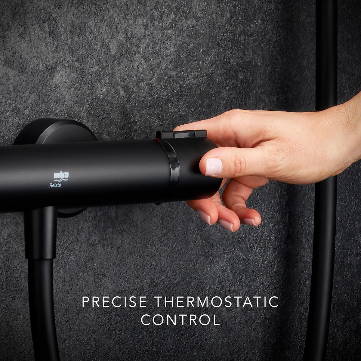 Mira Relate EV Thermostatic Bar Mixer Shower - Matt Black