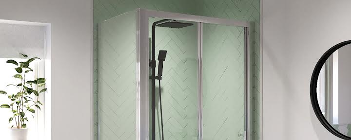 Luxura Bifold Shower Enclosure 900 x 700mm with Tray