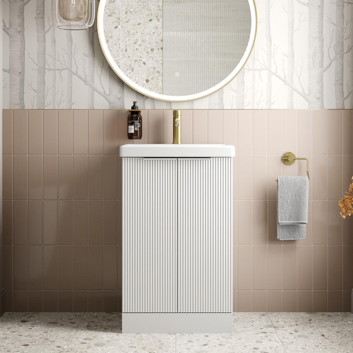 Fluted Bathroom Furniture - Plumbworld