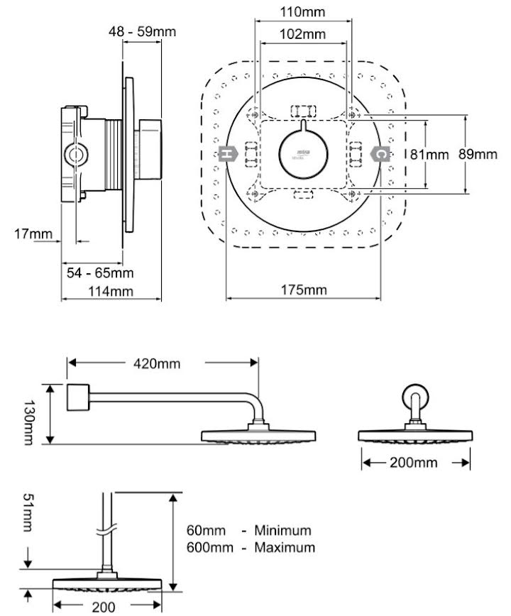 Mira Minilite BIR Thermostatic Mixer Shower