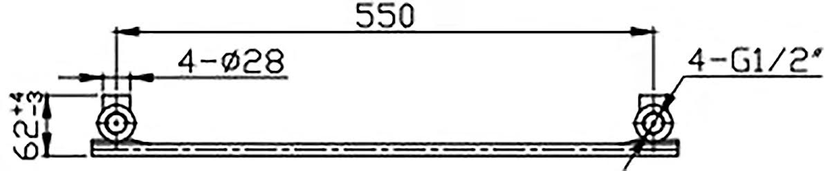 DuraTherm Dual Fuel Towel Radiator - Chrome 1600 x 600mm