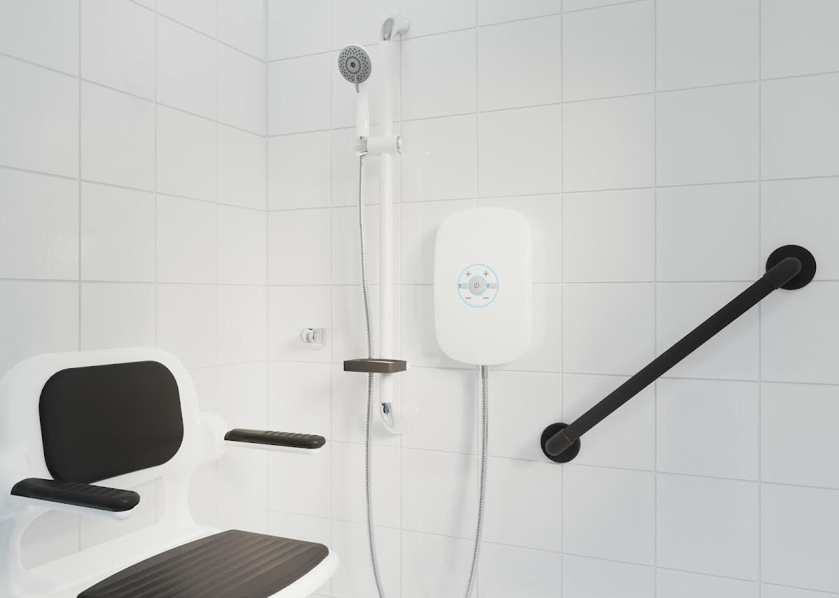 AKW SmartCare Plus White Electric Shower 9.5kw - 29011WH