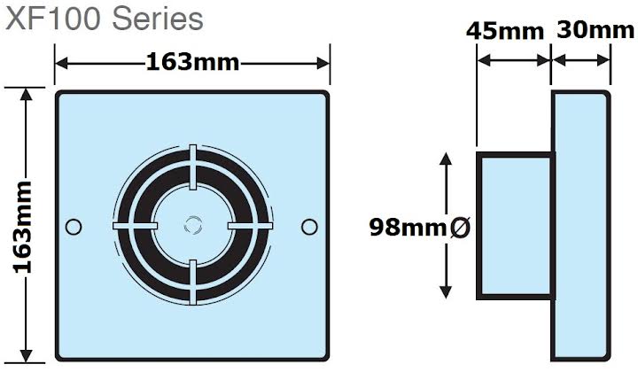 Manrose Pullcord Timer Controlled Extractor Fan 100mm - XF100P