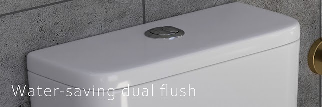 Bathroom Dual Flush Toilet WC Cistern Fittings Included White Gloss