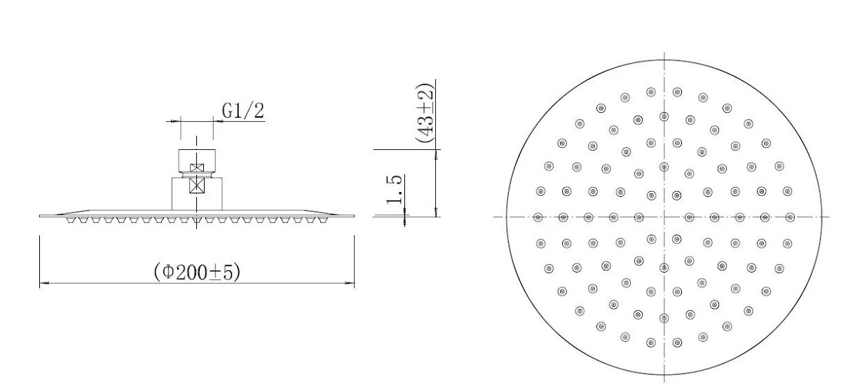 Essentials Concealed Stick Shower with Ceiling Mounted Fixed Shower Head