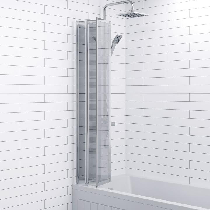 Hydrolux 4 Panel Folding Bath Shower Screen 992mm