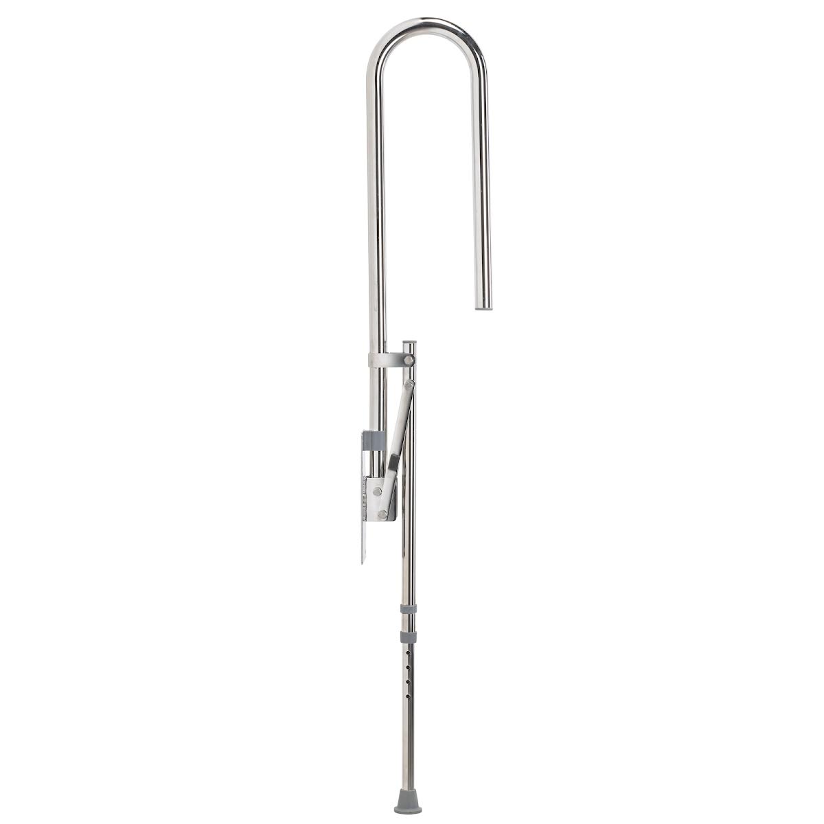 Croydex Stainless Steel Fold Away Hand Rail with Leg Chrome