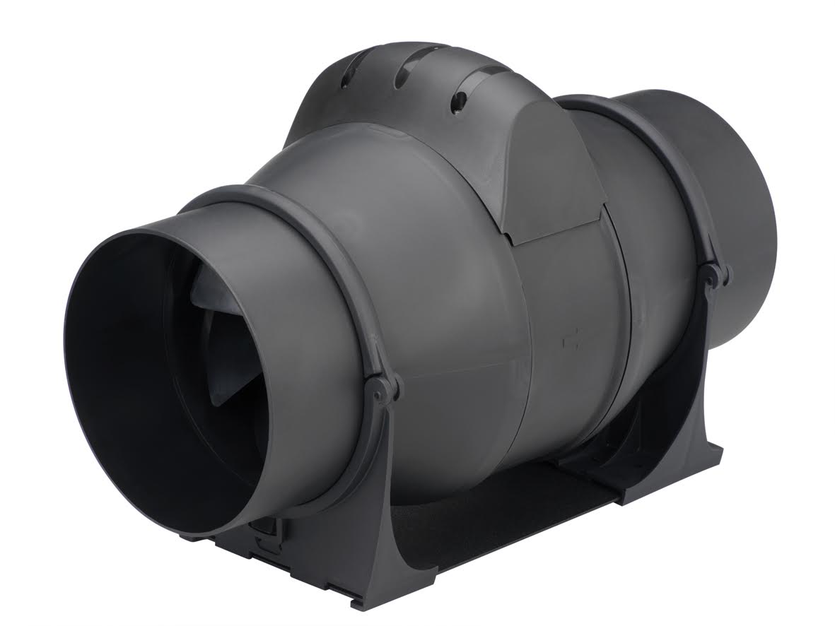 Airvent In-Line Mixed Flow Fan Timer Controlled Extractor Fan 100mm ...