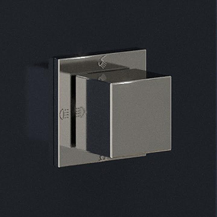 Merano Thermostatic Square Shower Tower Black - Handset 2 Jets