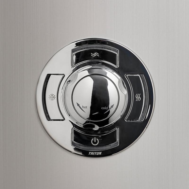 Triton Aspirante Electric Shower Brushed Steel 8.5kW - ASP08BRSTL