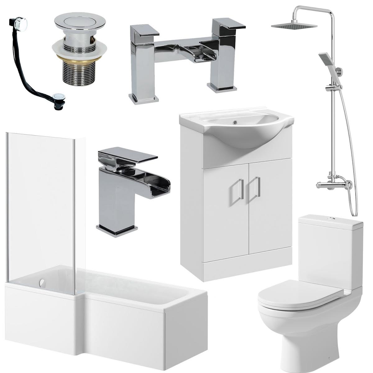Complete Bathroom Suites with Shower - Plumbworld
