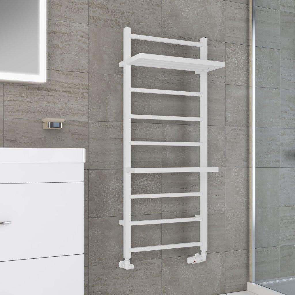 Solaro Launton Square Bar 1200 x 500mm Heated Towel Radiator with ...